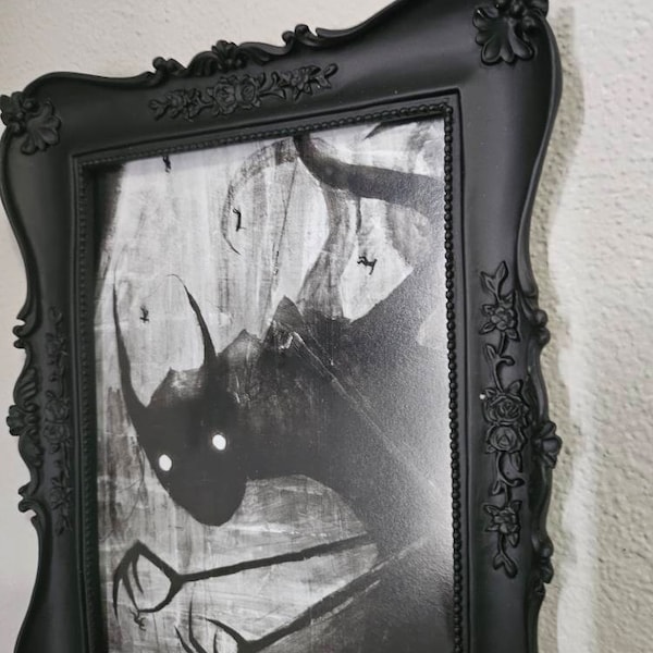 Sleep Paralysis Demon Small Creepy Art Print - Scary and Ominous ...