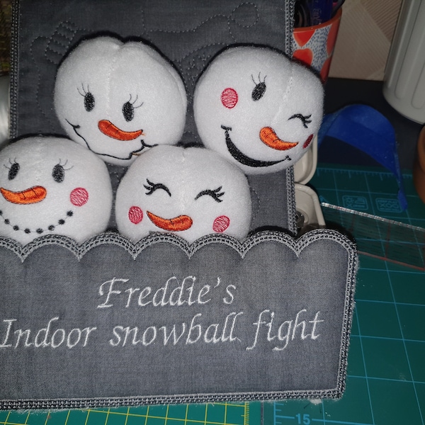 ITH Snowball Set 01 4x4 Machine Embroidery in the Hoop Project ...