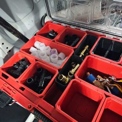 Milwaukee PACKOUT Small Parts Organizer Center Bin Set 3-bins Neat ...