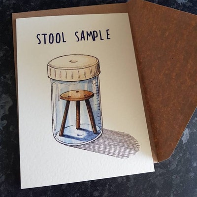 Stool Sample Card Funny Get Well Soon Card Card for a Doctor or Nurse ...