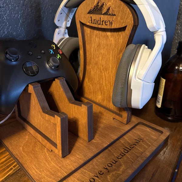 Personalized Controller Stand, Headphone Holder, Boyfriend Birthday ...