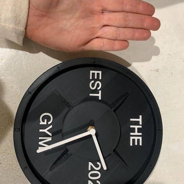 Customizable Weight Plate Clock, Personalized Gym Decor, Fitness ...
