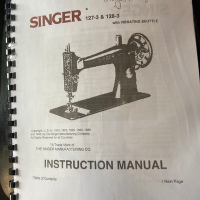 Instruction Manual for the SINGER Vintage 328K Model Machine, Printed ...