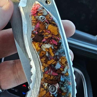 Funeral Flower Knife, Memorial Knife, Knife Made With Flower Petals ...