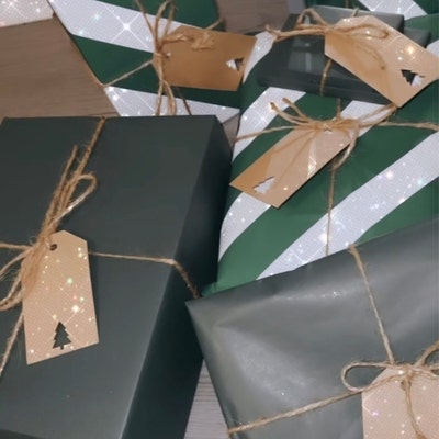 Dark Green Wrapping Paper Gift Wrapping Papereco Friendly - Etsy