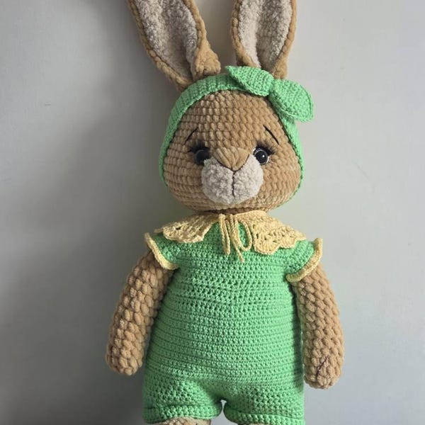 Crochet Bunny Outfit Pattern: Amigurumi Clothes, Jumpsuit & Headband ...