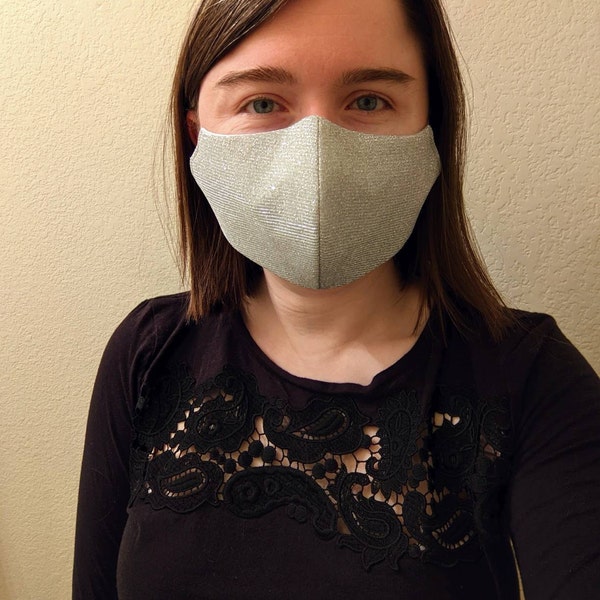 Luxury Silver Adjustable Mask for Women Wedding Formal Event Club Party ...