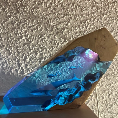 Blue Whale Couple Diver, Scuba Diving, Winter Gift, Large Epoxy Resin ...
