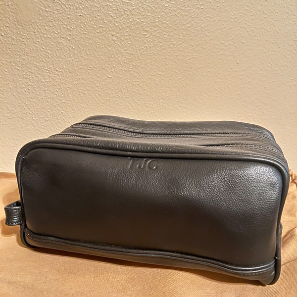 Personalized Groomsmen Gift Dopp Kit Bag Customized Leather Toiletry ...