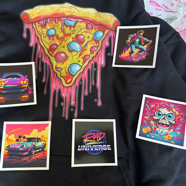 Palm Oasis Poolside Paradise Retrowave Sticker, Rad 80s 90s, Vaporwave ...