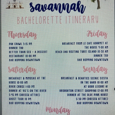 Key West Bachelorette Beach Weekend With Itinerary Template - Etsy