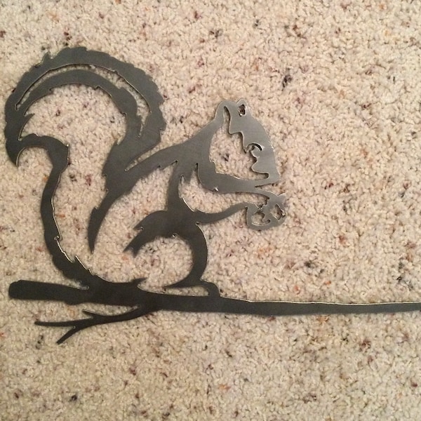 Squirrel - Steel Metal Art / Metal Decor / Outdoor Decor / Metal Sign ...