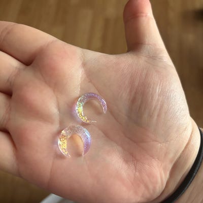 1 Pair 2 Pieces Solid Pink Pinchers Spirals Glass - Etsy