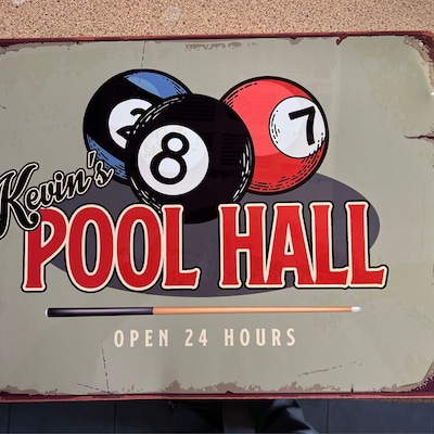 Personalised Pool Sign / Billiards Decor / Pool Hall Sign / Custom ...
