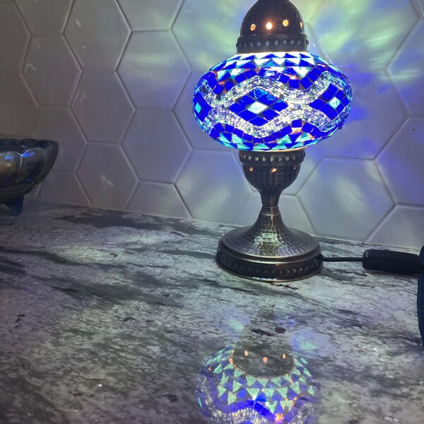 Turkish Mosaic Floor Lamp, 9 Globe Standing Lights, Moroccan Floor Lamp ...