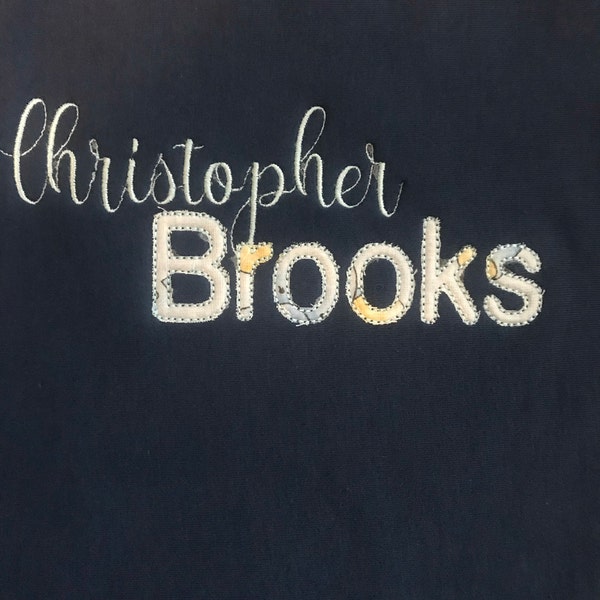 Jared Plain Letter Applique Alphabet Monogram Font Machine Embroidery ...