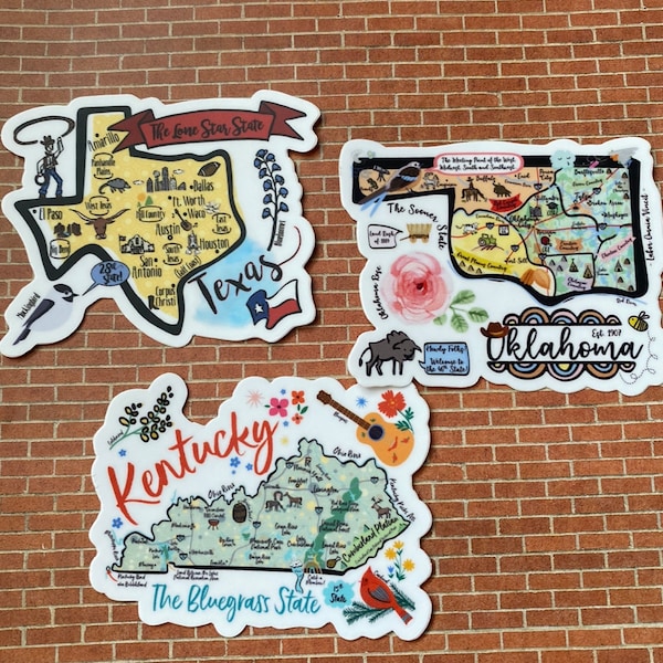 Kentucky State Vinyl Sticker - Etsy