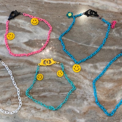 2size Acrylic Smiley Flower Face Charms,acrylic Smiley Charms,acrylic ...