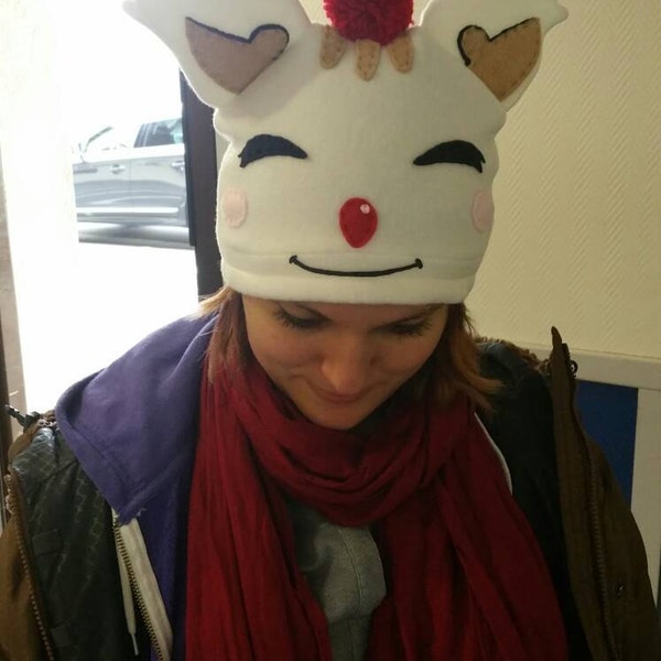 Final Fantasy Crystal Chronicles - Moogle Hat / Fleece Hat / Costume ...