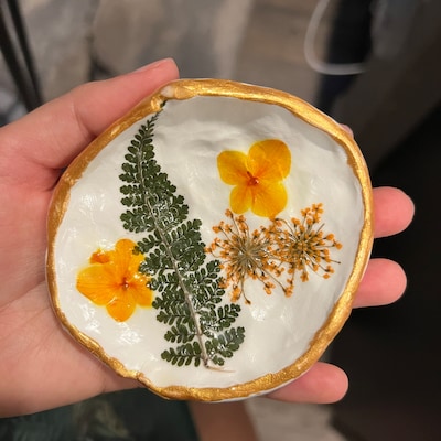 DIY Pressed Flower Clay Ring Dish Craft Kit - Etsy
