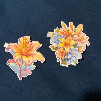 Colorful Tiger Lily Sticker - Etsy