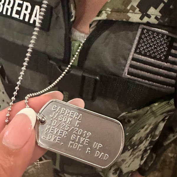 Personalized Military Dog Tags: Stainless Steel, Custom (set of 2) - Etsy