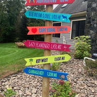 Set of 9 Arrow Location Signs Directional MASH Signpost Hand Painted ...