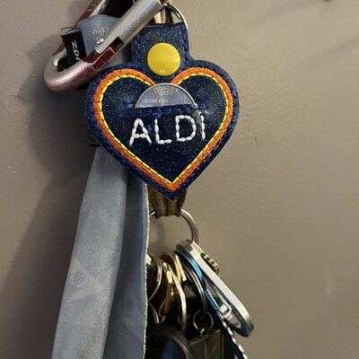 Quarter Keeper Aldi Quarter ALDI Keychain Quarter Holder Aldi Quarter ...