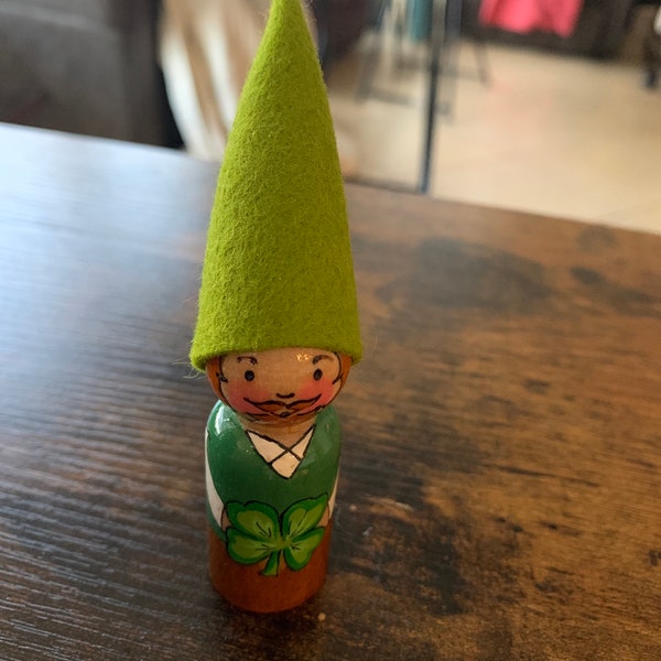 Lucky Gnome, St Patrick's Day Gnome, 4 Leaf Clover Gnomes, Leprechaun ...