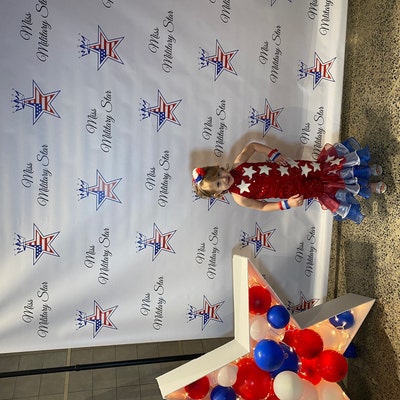 Red White Blue Wear With Cape Pageant Fun Fashion Girls Patriotic ...