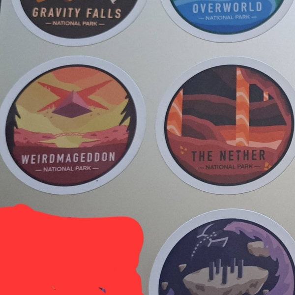 Minecraft World National Parks | Matte Vinyl Stickers | Nether, the End ...
