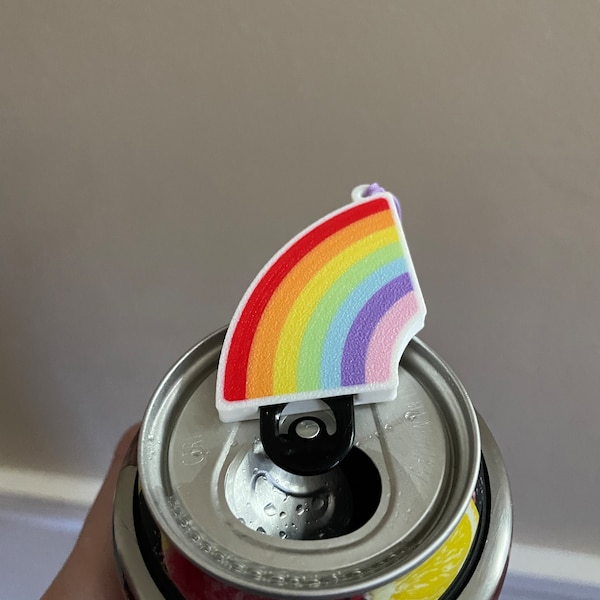 Rainbow Pride Keychain Tab Buddy - Cute Drink Can Opener for Long Nails ...