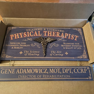 Physical Therapist Wood Sign With Optional Personalization - Etsy