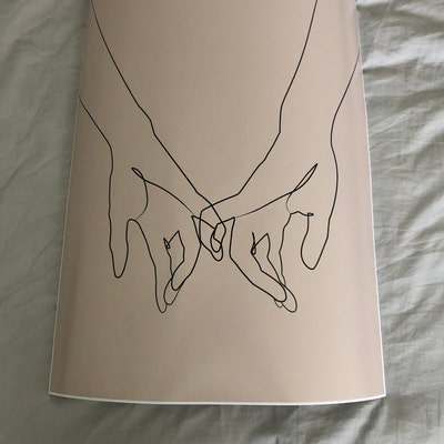 Pinky Swear Line Art Printable One Line Drawing Print Single - Etsy