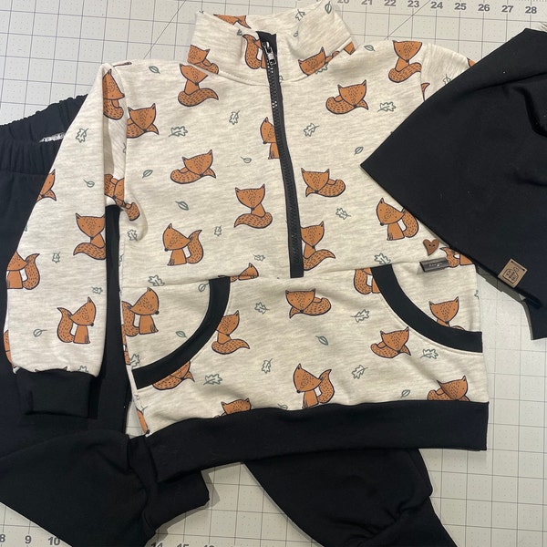 Half Zip Sweater PDF Sewing Pattern - Sweatshirt Pattern With Hood and ...