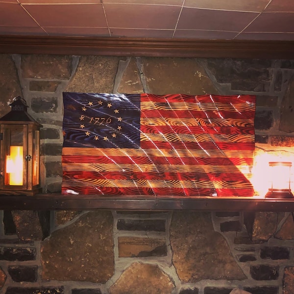 Betsy Ross Flag Stencil | 1776 Stencil | Patriotic USA Stencil | United ...