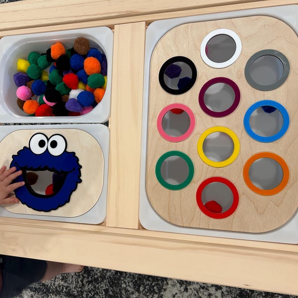 Fillable Stoplight Sensory Bin Insert, TROFAST Bin, Flisat, Montessori ...