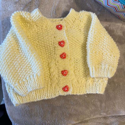 Baby Knitting Pattern, Cardigan, Size 20 to 22 Inch Chest, Double ...