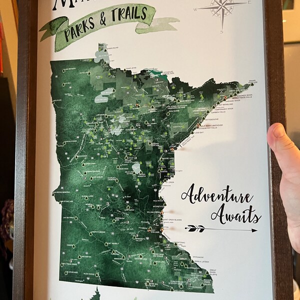 Bright Rainbow Color United States Map, US Map Canvas, Family Travel ...