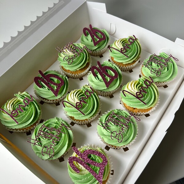 Number 1 Grandad Cupcake Cake Toppers 1 Dad No.1 Dad Happy Fathers Day ...