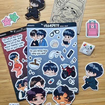 KINNPORSCHE the Series Running Chibi Stickers - Etsy