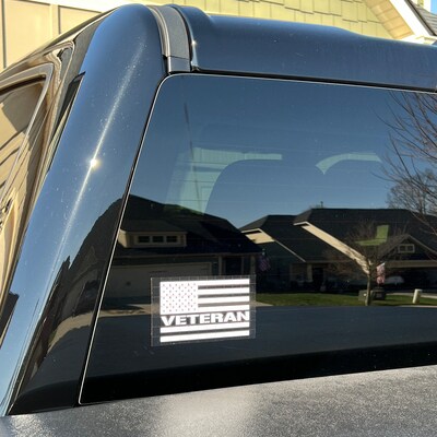 American Flag Decal Pair of Decals Premium Vinyl Subdued/reversed - Etsy