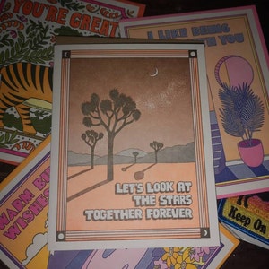 Let's Look at the Stars Together Forever Letterpress Card - Etsy