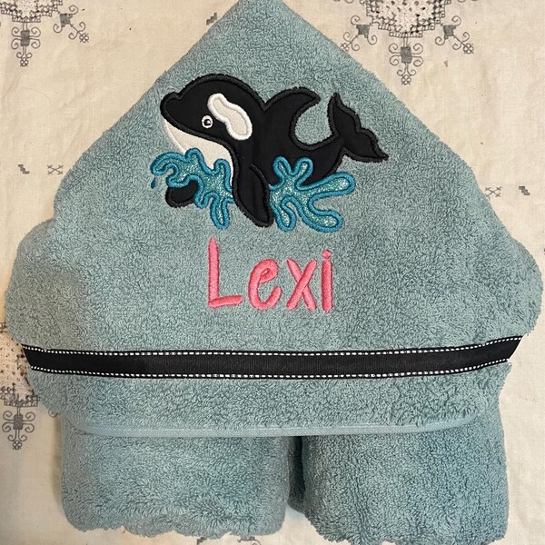 Cute Killer Whale Splashing Orca Applique Machine Embroidery Design Sea ...