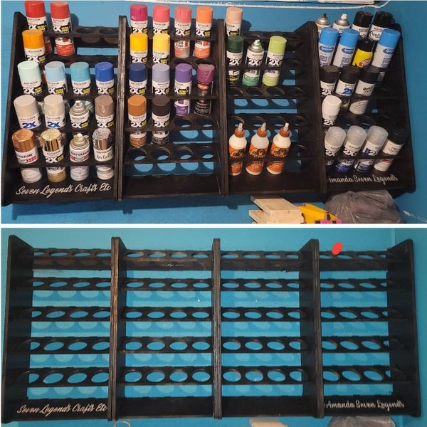 Larger Capacity, 25 Can Spray Paint Rattle Can Organizer. Comes With ...