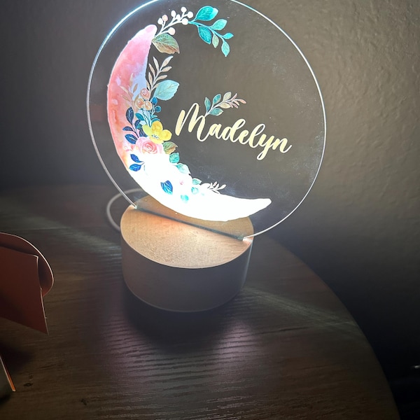 Baby Girl Gift, Personalized Night Light for Kids, Custom Night Light ...