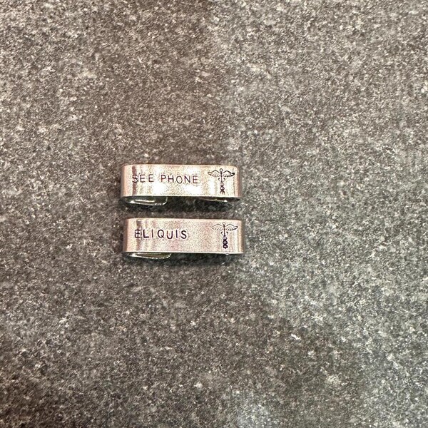 Smart Watch Charm | Medical Alert Slide for Watch Band, Personalized ID ...