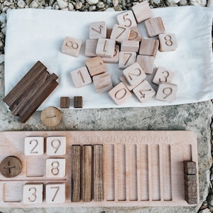 Wooden Math Board for Children 47 Pieces Educational Toys - Etsy