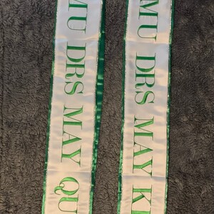 CUSTOM EMBROIDERED SASHES Pageant/homecoming - Etsy