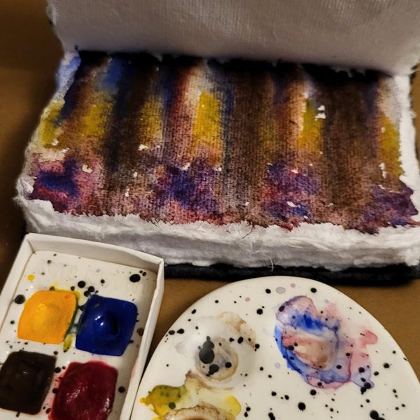 Palette and Matchbox Paint Set, Plastic-free, Handmade Art Supplies ...